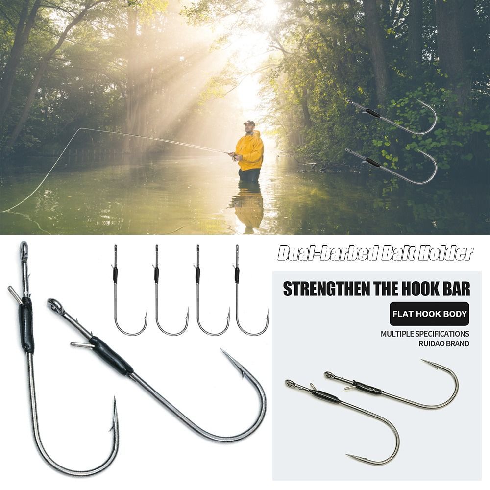 Jual 2025 Soft Lure Dual-barbed Bait Holder Carbon Steel Neko Rig Wacky ...