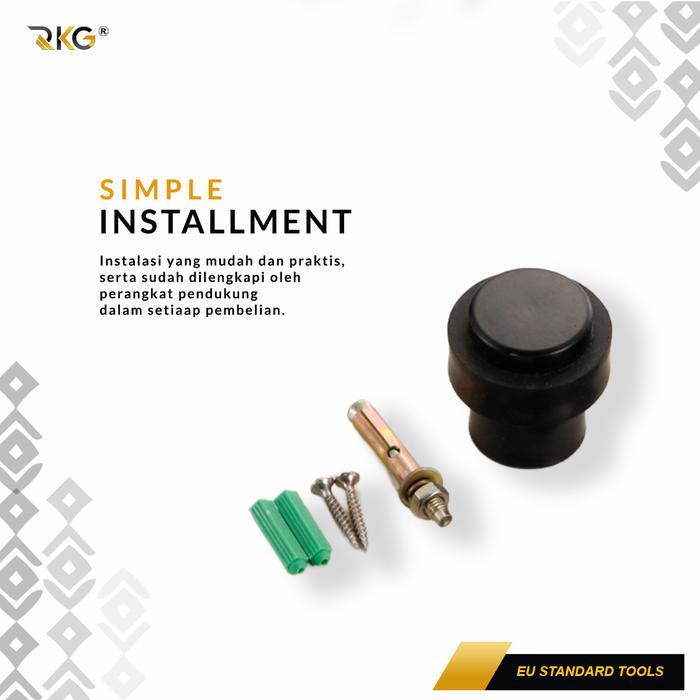 Jual a14c- Door Stop Dop Rubber Tempel Lantai Stainless Penahan Pintu ...