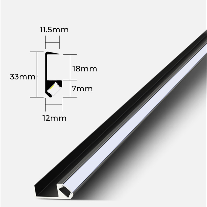 Jual 0.5/1m/pcs LED Cabinet Shelf Light 45º Lighting Recessed Aluminum ...