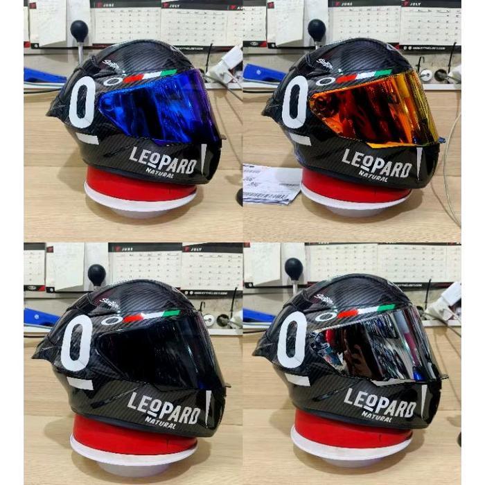 Jual Helm Full Face MLA Tt course Karbon Leopard Paket Ganteng ...
