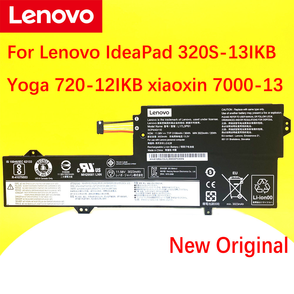 Jual NEW Original For Lenovo IdeaPad 320S-13IKB Yoga 720-12IKB xiaoxin 7000-13 L17L3P61 L17C3P61 ...
