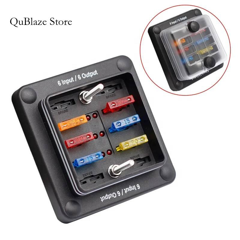 Jual 6 Circuit Fuse Box With Ip65 Waterproof Protection Cover Led ...