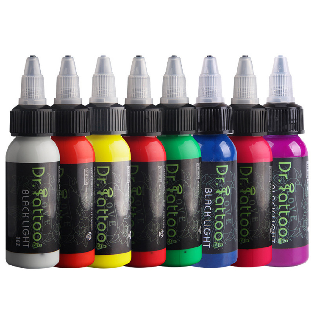 Jual 15/30ML High Quality Fluorescent Tattoo Inks Professional ...