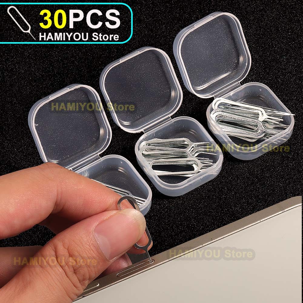 Jual Sim Card Tray Removal Eject Pin Key Tool Stainless Steel Needle ...