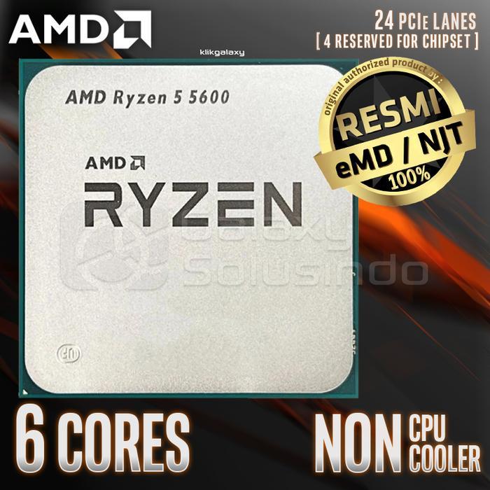 Jual AMD Ryzen 5 5600 6 Core 12 Thread AM4 Processor - 5600 BOX / Tray ...