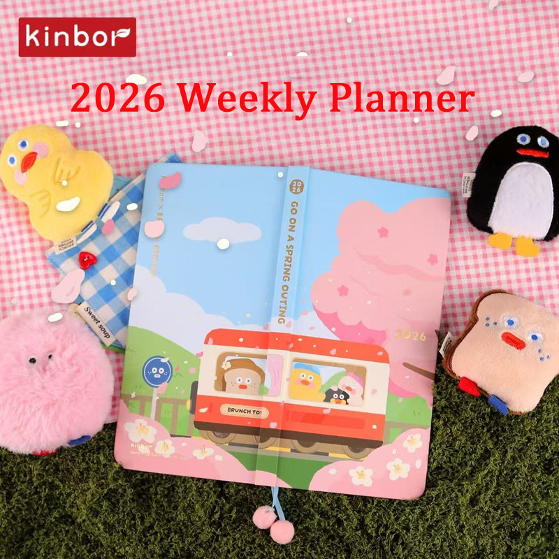 Jual 2026 Kinbor Weekly Planner Small Pocket Assorted Colors Daily Book ...