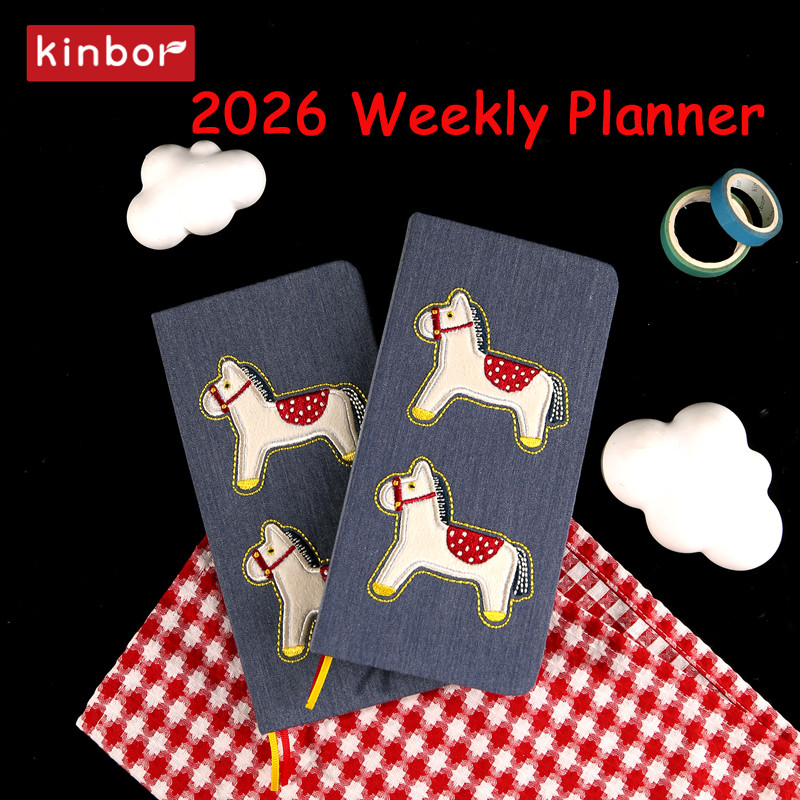 Jual 2026 Kinbor Weekly Planner Small Pocket Assorted Colors Daily Book ...