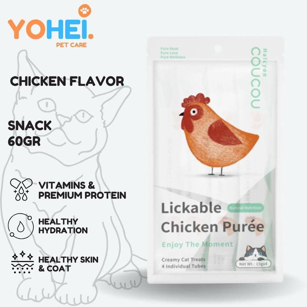 Jual COUCOU Chicken Premium Creamy Treats Snack Kucing 60gr | Shopee ...