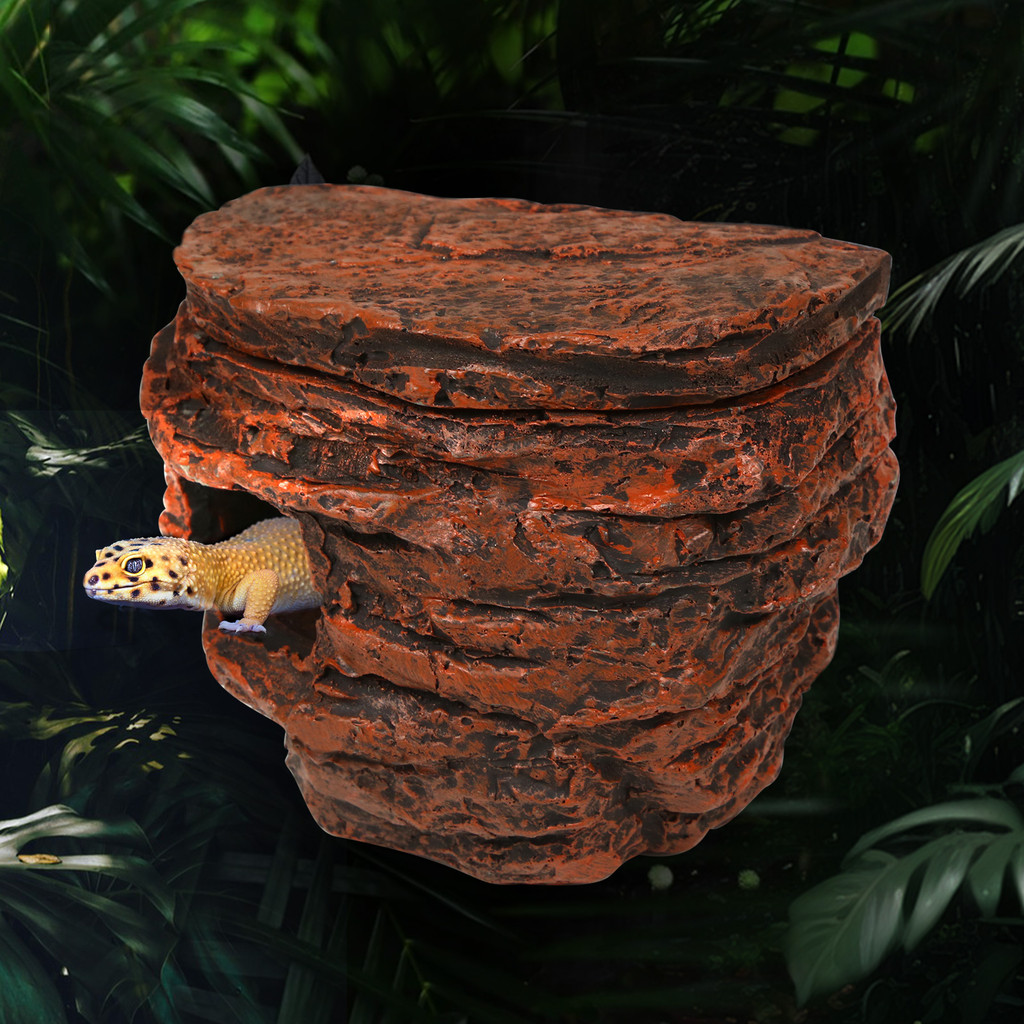 Jual Reptile Rock Cave Hideout for Geckos, Chameleons, Snakes-Terrarium ...