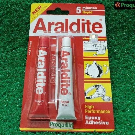 Jual cjbkb- Lem Besi Araldit Araldite Merah Epoxy 5 Menit Resin ...