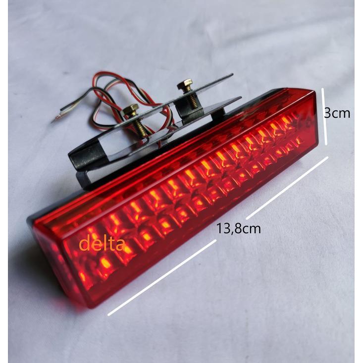 Jual Lampu Rem LED Kotak / Brake Lamp Merah (Kedip2/ Flash) | Shopee ...