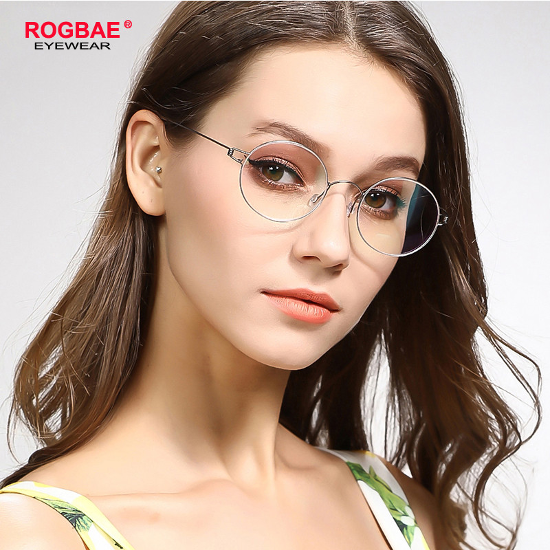 Jual 2025 Round Glasses Frame Men Women Korea Eyeglass Frames Titanium ...
