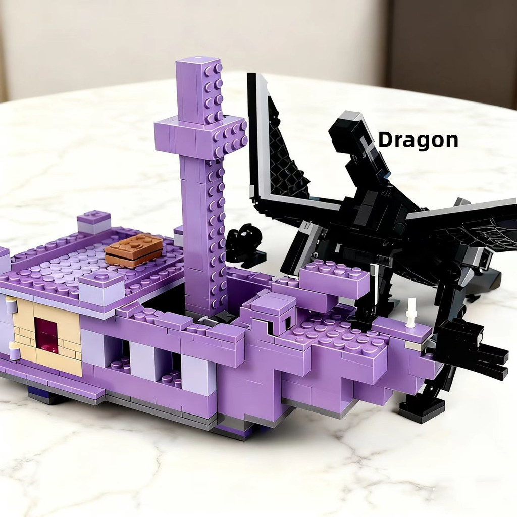 Jual Third Party MOC Compatible Sets My Pixel World Series Building Blocks Ender Dragon Ship ...