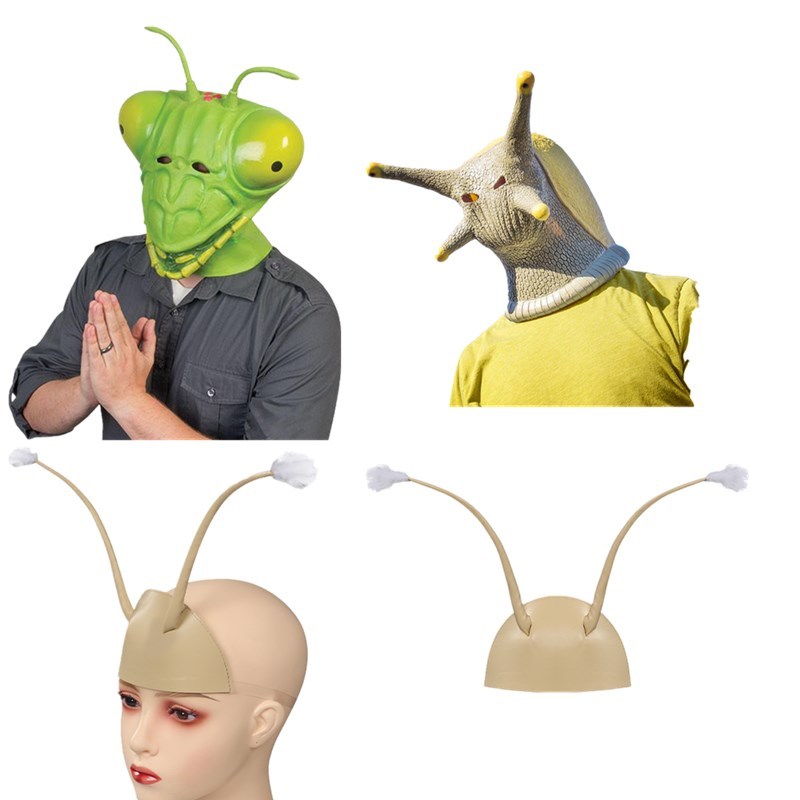 Jual Fantasy Cartoon Mantis Mask Snail Slug Cosplay Latex Masks Helmet ...