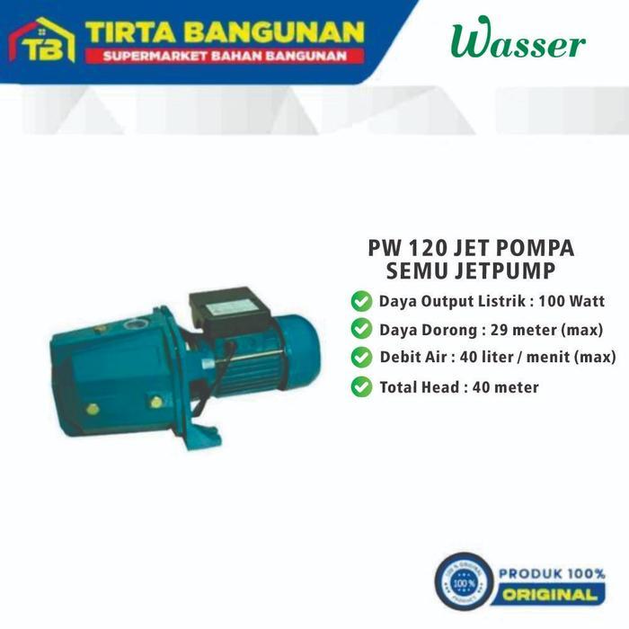 Jual Wasser Pw 120 Jet Semi Jet W/O Automatic / Jet Pompa Semi Jet Pump ...