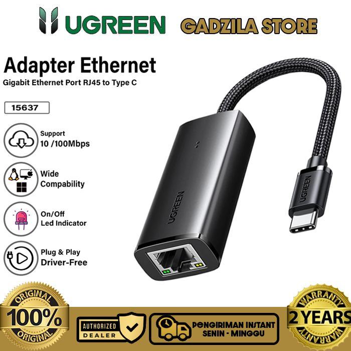 Jual Ethernet Adapter USB Type-C To Lan RJ45 Modem Internet 100Mbps ...