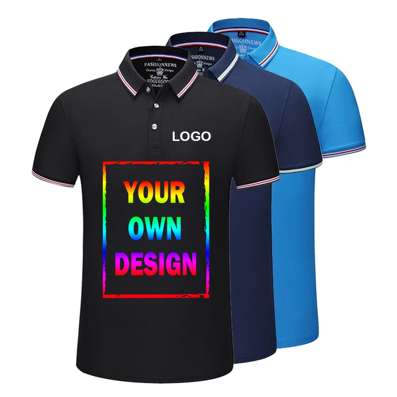 Jual IMPORT Customized/DIY logo shirt design with printed logo for men ...