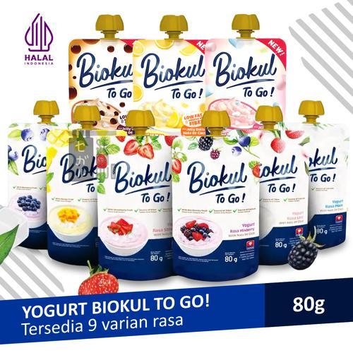Jual Biokul Yogurt To Go 80g ( Plain , Lychee , Mangga , Blueberry ...