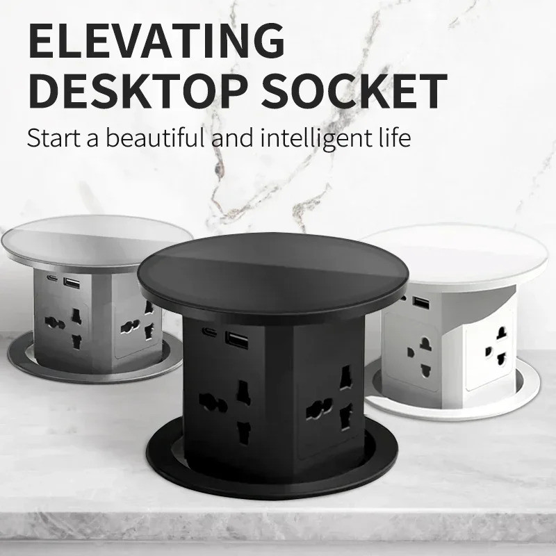 Jual Lifting Socket Elevator Power Automatic Pop Up Tower Socket Us Uk ...
