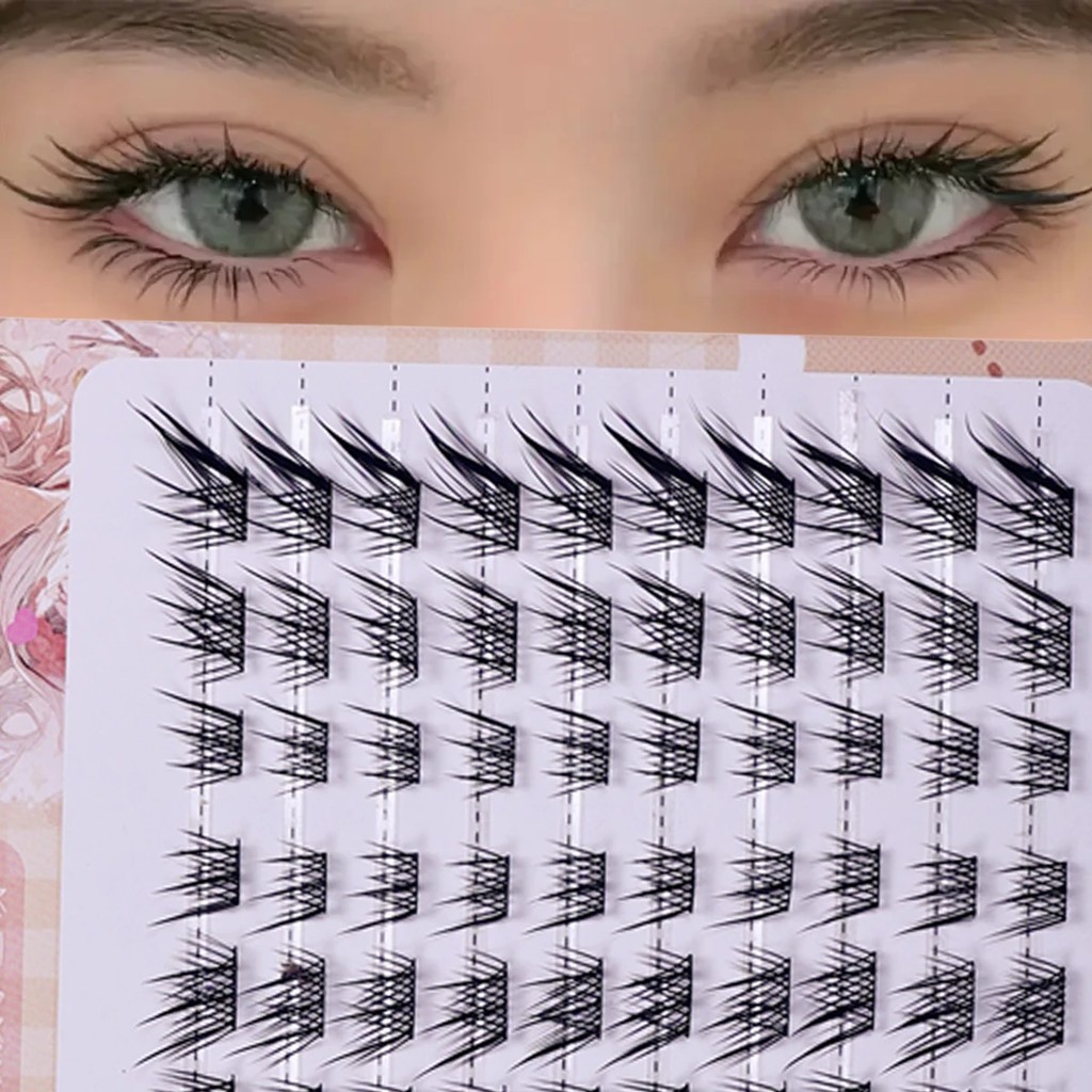 Jual 60pcs DIY Eyelash Cluster Fox Eye Eyelashes, DIY Cat Eye Eyelash ...