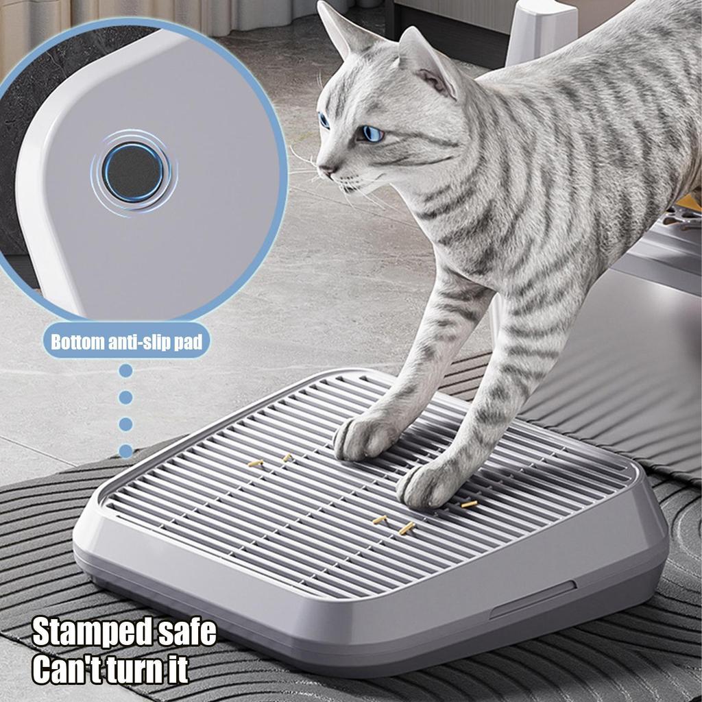 Jual Litter Box Step Cat Litter Catcher Mat Ramp Double Layer Elevated ...
