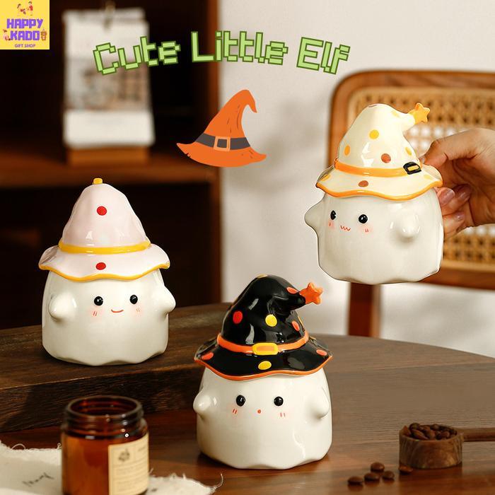 Jual GIFT! Gelas Mug Magic Hat Cute Little Elf Keramik Imut Kotak ...