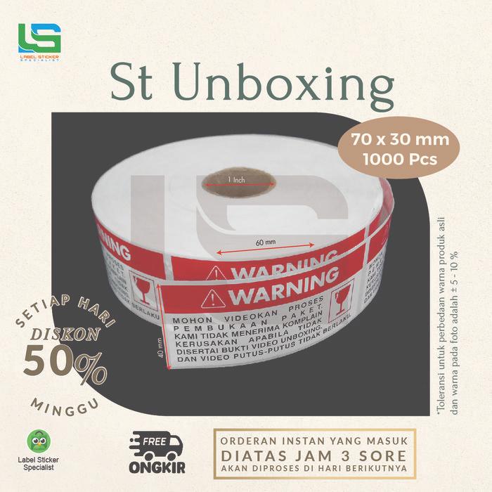 Jual News STICKER UNBOXING STIKER LABEL UNBOXING STIKER PENGIRIMAN 1000 ...