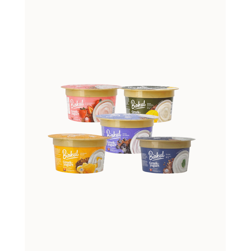 Jual Biokul Greek Yogurt 80g ( Strawberry , Blueberry, Mango , Honey ...