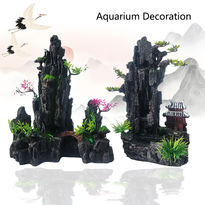 Jual Simulated Aquarium Rockery Mountain Decoration Artificial View ...
