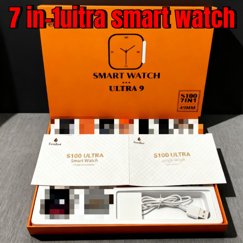 Jual 7 Watch Straps New S100 Ultra Smartwatch 2.2 Hd Amoled Circular ...
