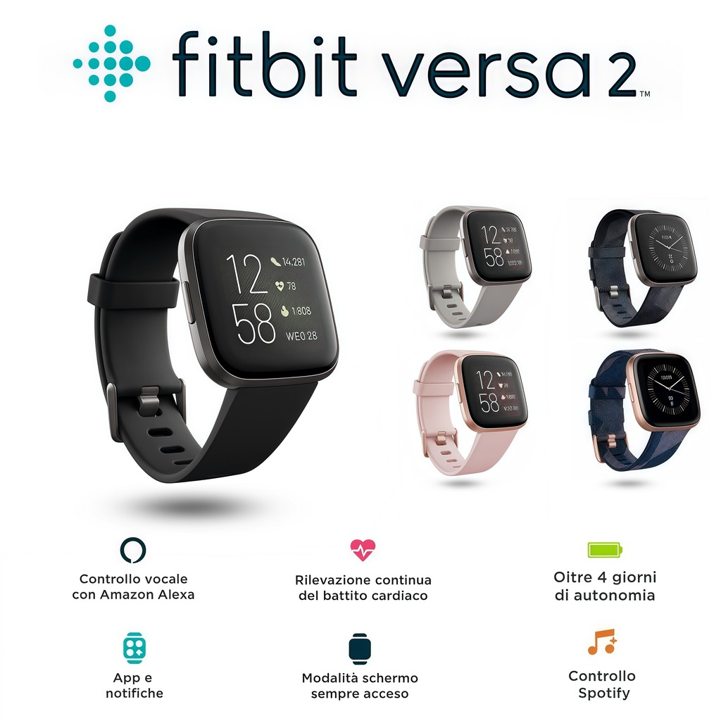 Jual Fitbit Versa 2 Smart Fitness Watch Heart Rate Monitor Sleep Music Alexa Swim Tracker ...
