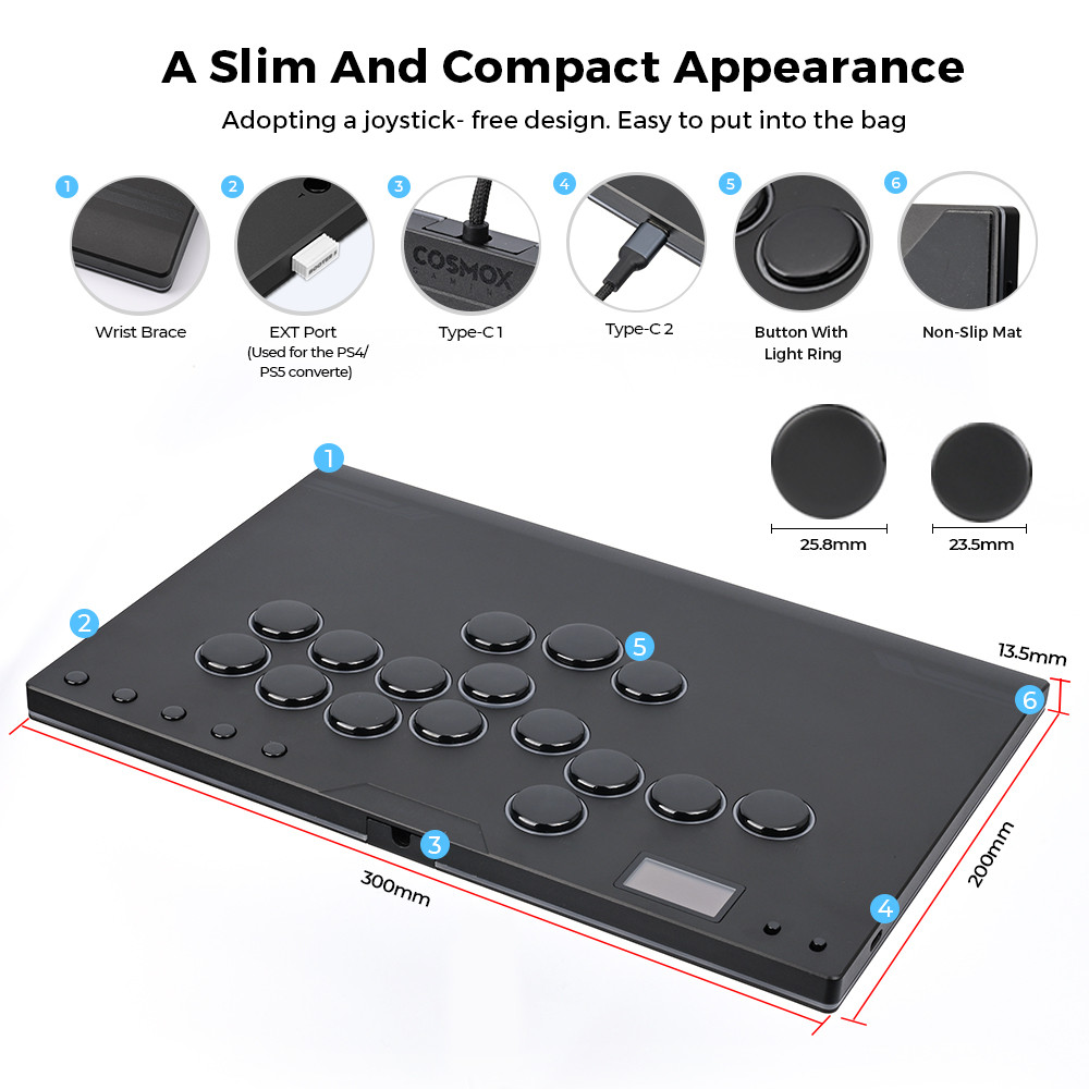 Jual Haute42 M-Ultra Gen 2 Aluminium Alloy Leverless Hitbox Controller ...
