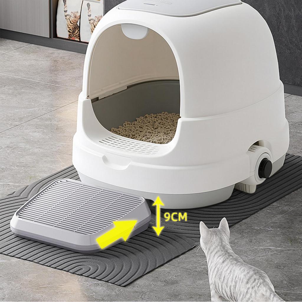 Jual Litter Box Step Cat Litter Catcher Mat Ramp Double Layer Elevated ...