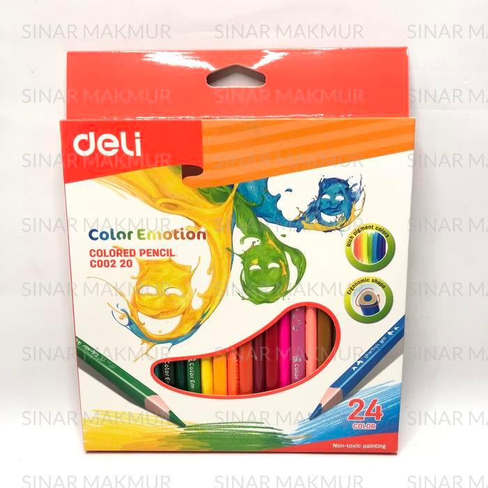 Jual Colored Pencil 24 Color / Pensil Warna 24 Warna Deli C00220 (Set ...