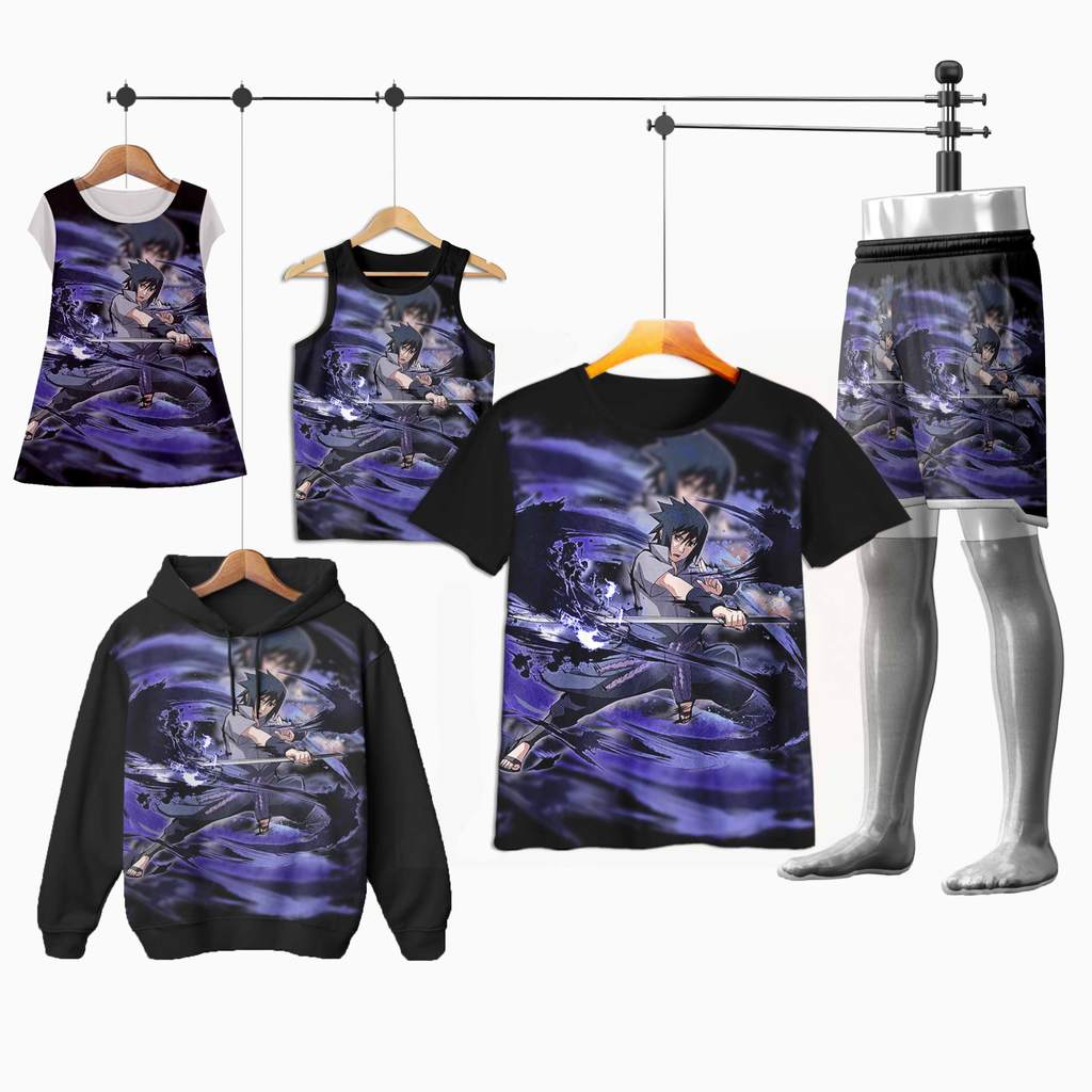 Jual Baju Sasuke Uchiha Naruto 07SSK009 Kaos 3D Anime Celana Dress ...