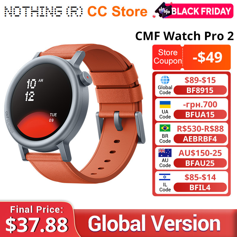 Jual Global Version Nothing Cmf Smart Watch Pro 2 1.32-Inch Amoled 120 ...