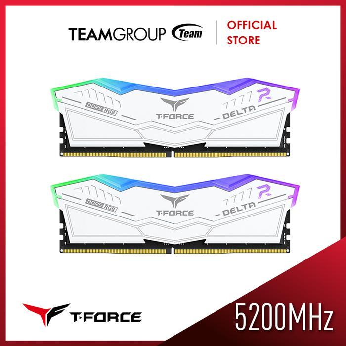 Jual Teamgroup Memory Delta Tforce RGB 2x32GB PC 5200Mhz DDR5 - White ...