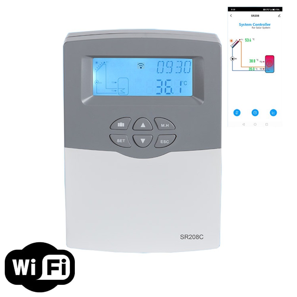 Jual SR208C WIFI Intelligent Solar Water Heater Controller APP for ...