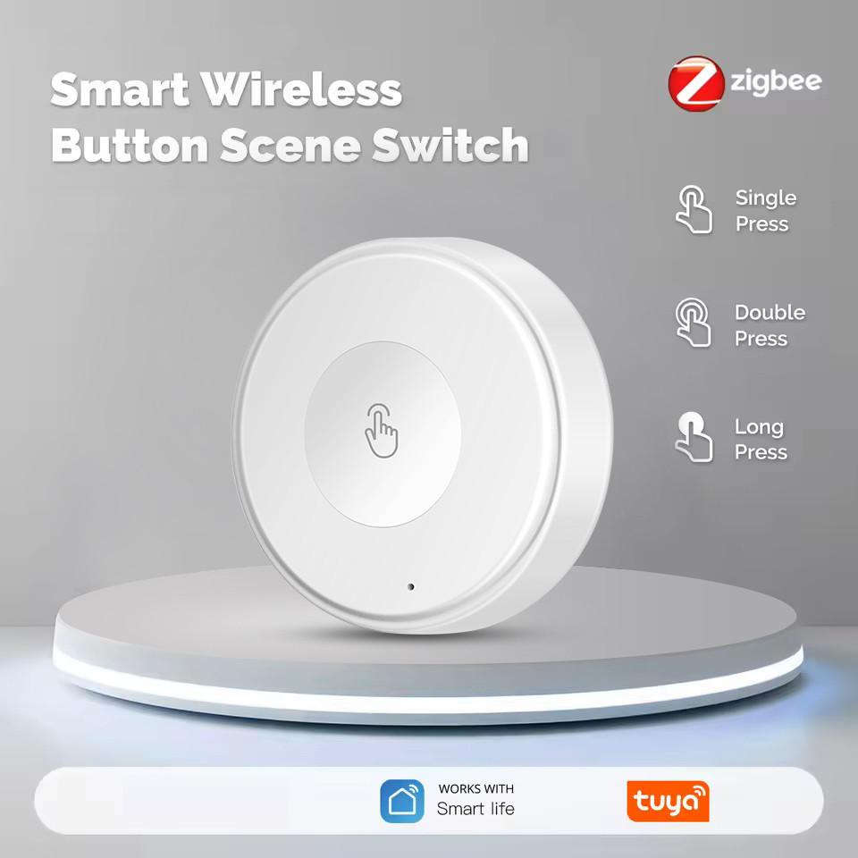Jual Tuya Zigbee Smart Switch Wireless Scene Switch, BatteryPowered ...
