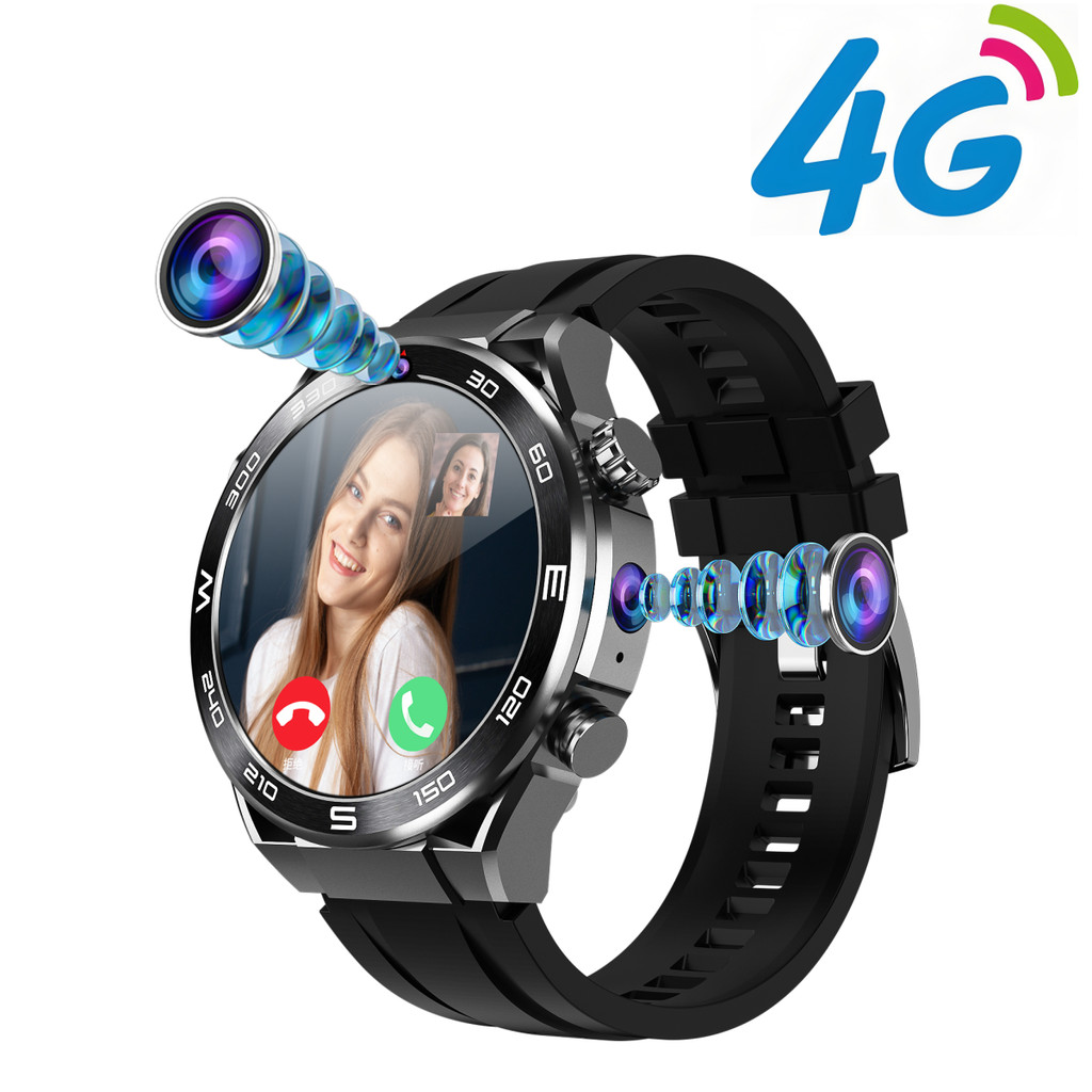 Jual New Round 4G Smartwatch Amoled Screen Nfc Video Call Dual Camera ...