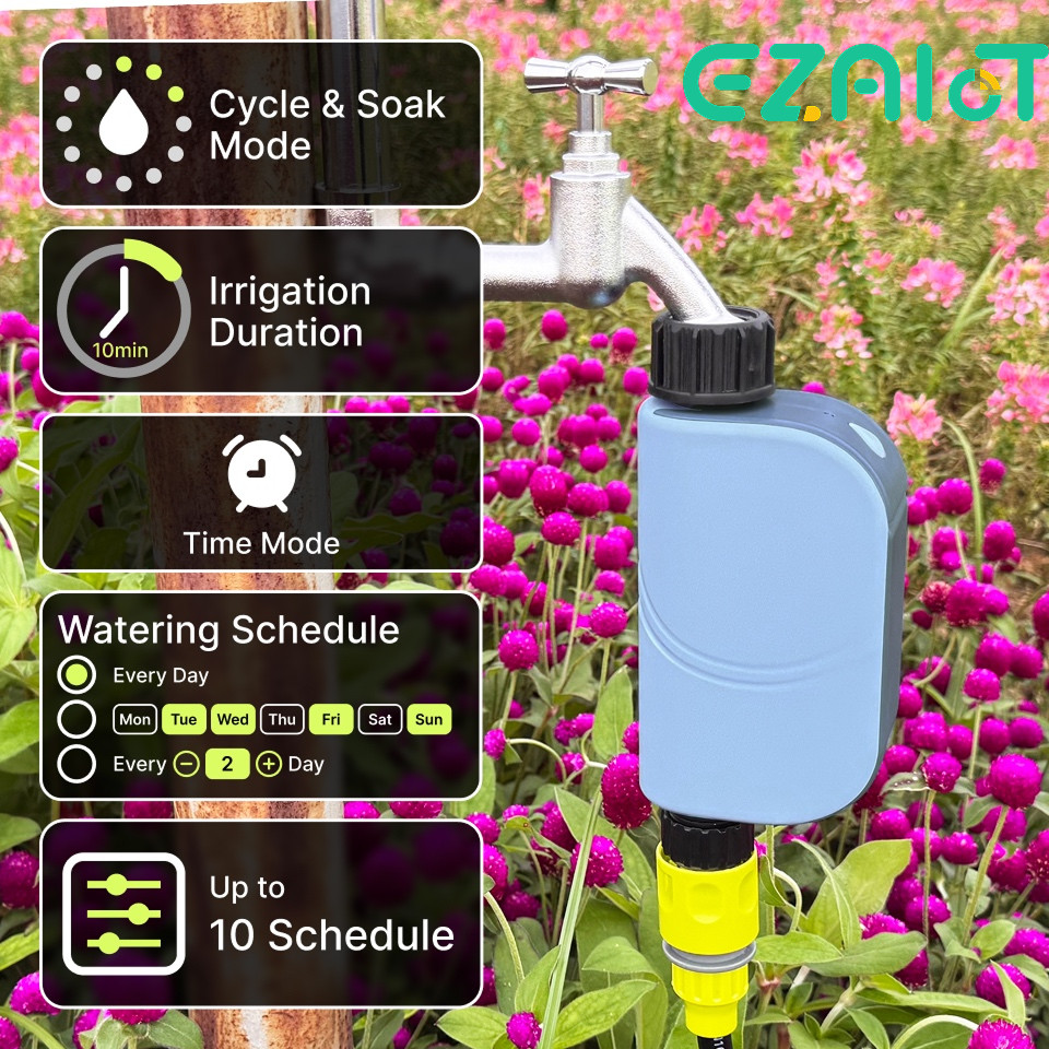 Jual Smart Automatic Water Timer Tuya WiFi Garden Sprinkler Irrigation ...