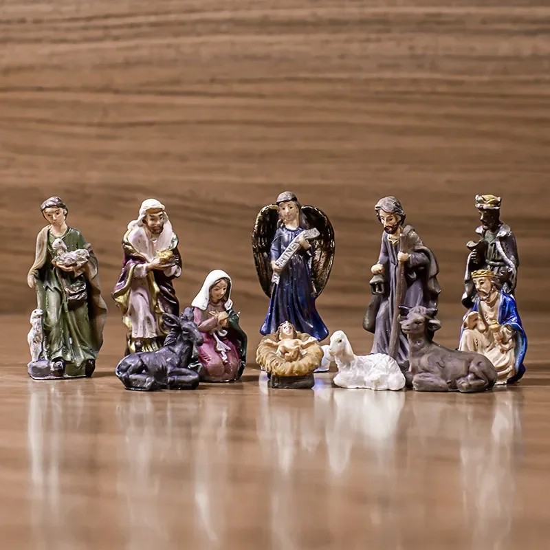 Jual Easter Nativity Scene Set Real Life Nativity Jesus Manger ...