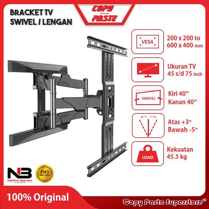 Jual News Bracket Braket TV Swivel LED 43 50 55 60 65 70 75 80 inch, 6 ...