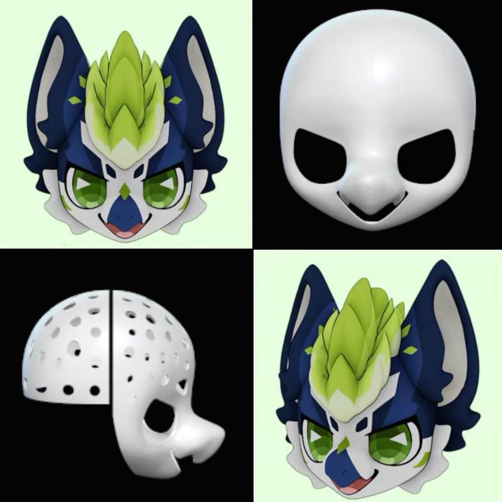 Jual Kemono Base Mask Ds Cosplay Fursuit Kig Serie Beast Suit 3D ...