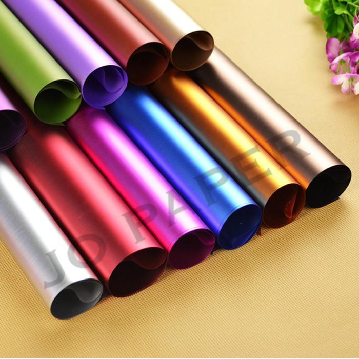 Jual klpu- [20 Lembar] Flower Wrapping Paper Premium Metalik Kertas ...