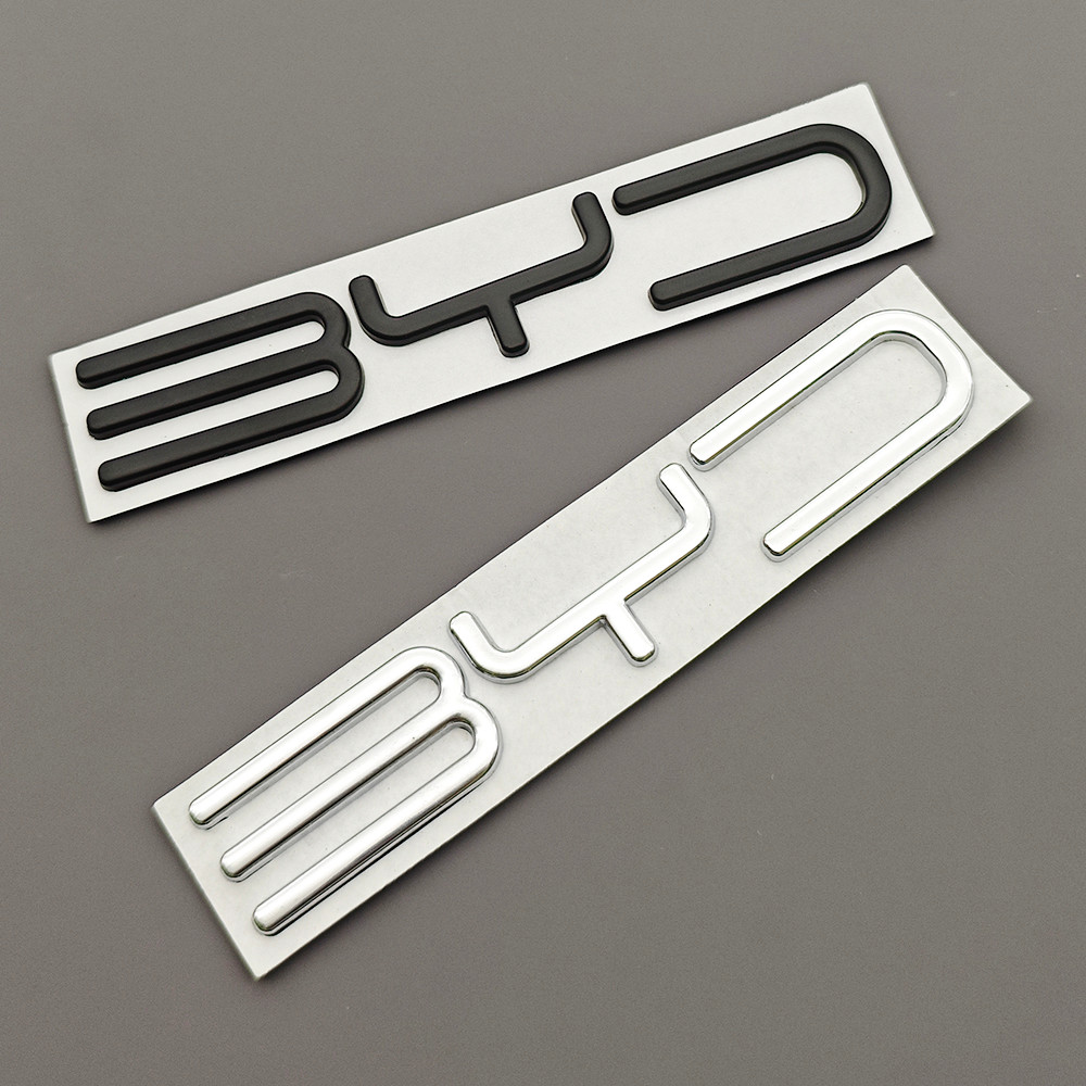 Jual IMPORT 3D Metal Car Badge Letters BYD Logo Emblem Rear Trunk ...