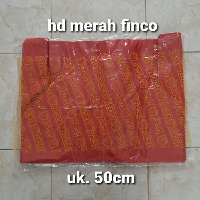 Jual klpu- Kantong Plastik Kresek Hd Merah Tebal Finco Uk.50Cm 800Gr ...