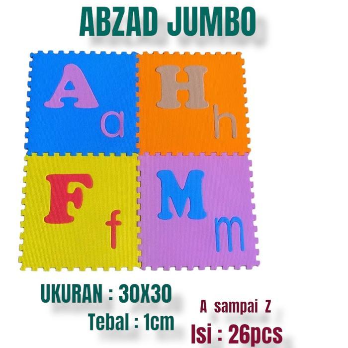 Jual Matras Puzzle Motif Puzzle Abzad Jumbo A Sampai Z Tebal 1Cm Ukuran ...