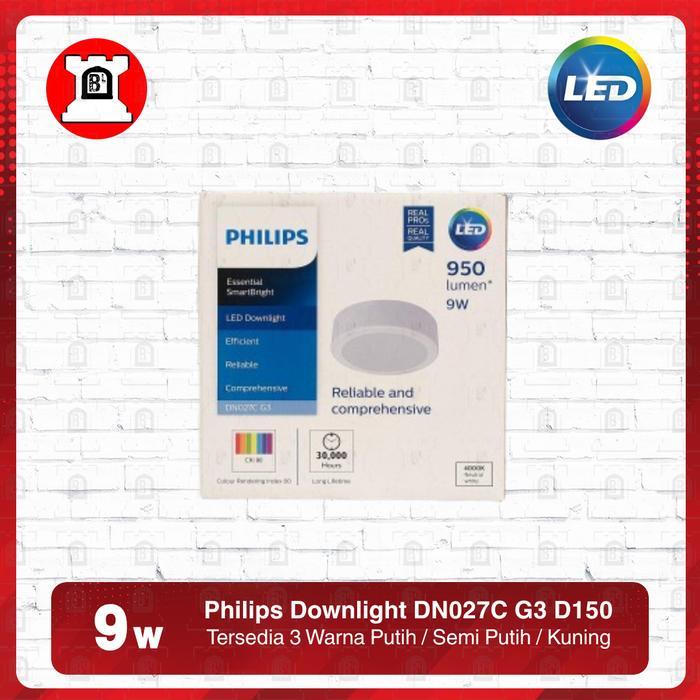 Jual Lampu Philips Downlight Led Plafon Dn027C Gen 3 Led9 9W D150 ...