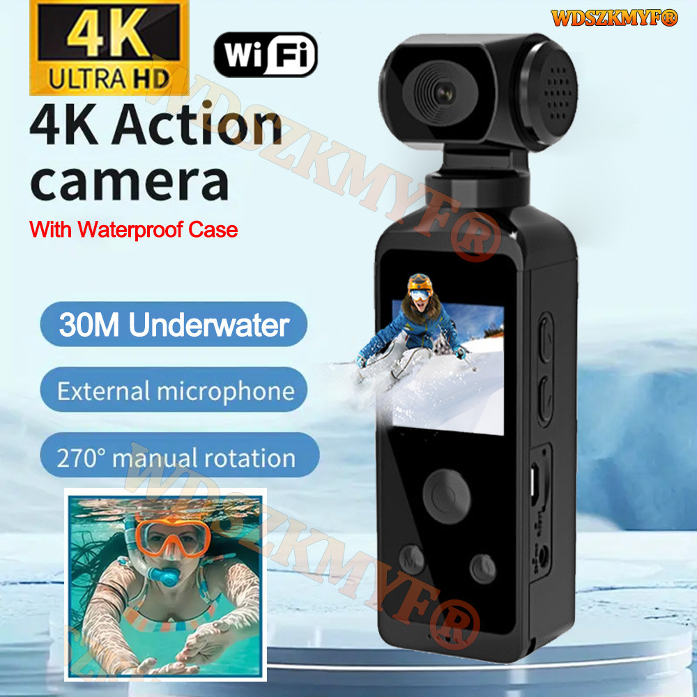 Jual Real 5K/4K Mini Camera Pocket Wifi Outdoor Dv 270Rotatable Bodycam ...